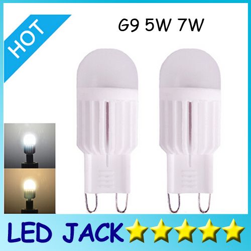 LED Lamp G9 220V 5W 7W Mini LED G9 Bulb Lamp Ceramic Crystal High Power ...