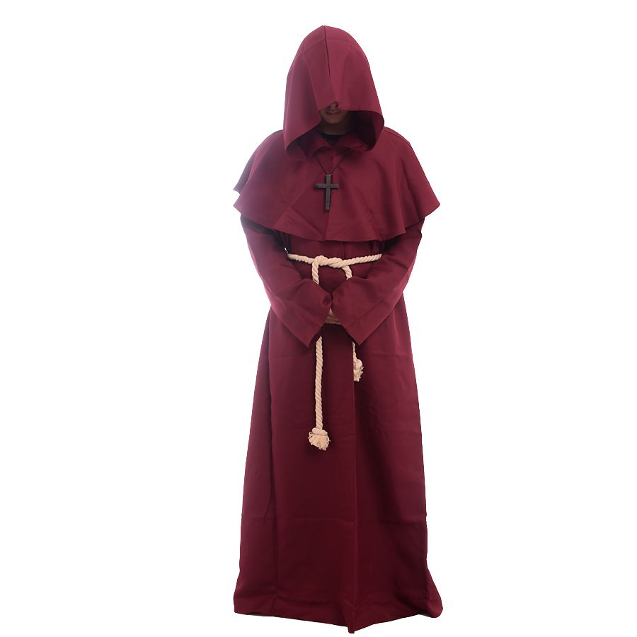 Medieval Friar Costume Vintage Renaissance Priest Monk Cowl Robes ...