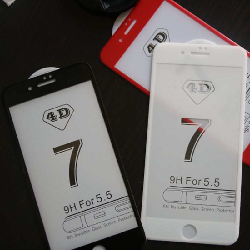 9H 4D Curved Tempered Glass Full Cover Anti Explosion For IPhone X 6 6S ...