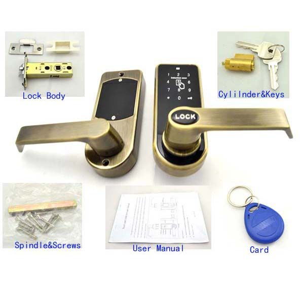 2021 Keyless Electronic Digital Smart Door Lock, Antique Brass Finish ...