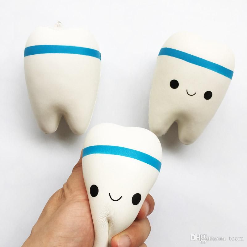 Squishy Toy Beach Tooth Fox Squishies Slow Rising 10cm 11cm 12cm 15cm ...