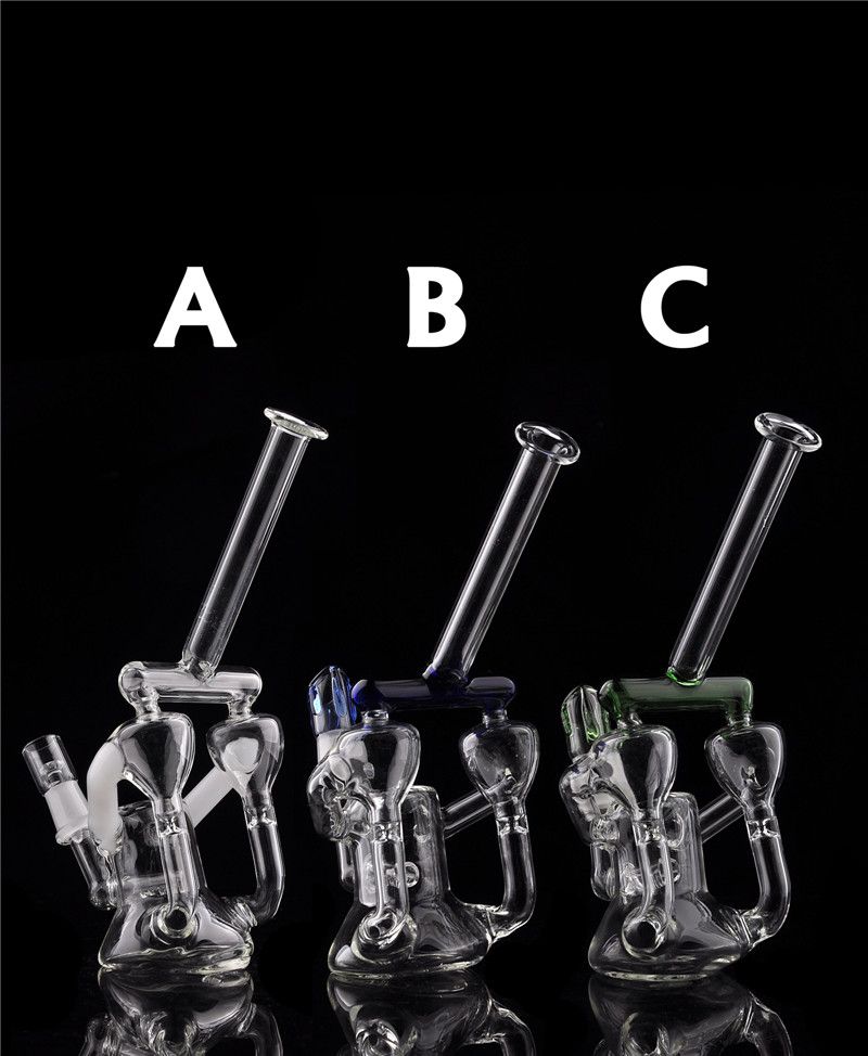 2021 Helix Cyclone Glass Bong Such Intricate Double Recycle Bubber ...