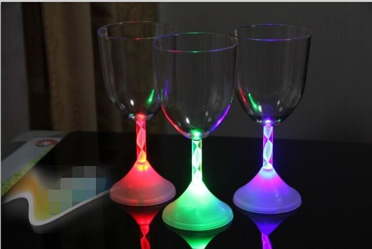 LED Flash Wine Cup Colorful Changed Glow Goblet Cups For Bar Wedding Christmas Party Table ...