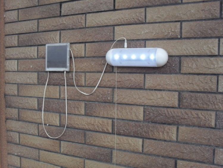 2021 Indoor Shed 5 LED Light +Solar Powered Panel Garden Lamp+5LED Shed ...