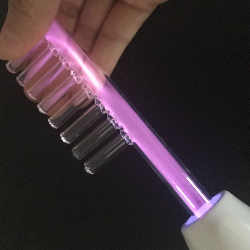 HF Comb Electrode Darsonval High Frequency Electrode Facial Spa Face Skin Acne Care HF Wand ...