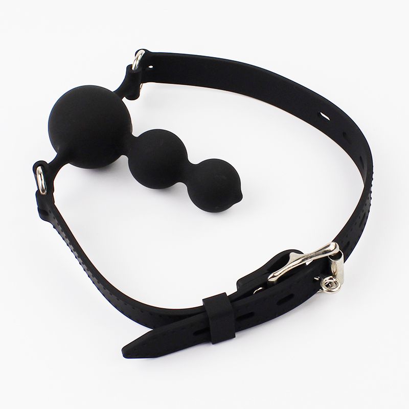 Full Silicone Boca Aberta Mordaça Bdsm Bondage Restrições Dildo Ball Gags Fixação Oral Brinquedo