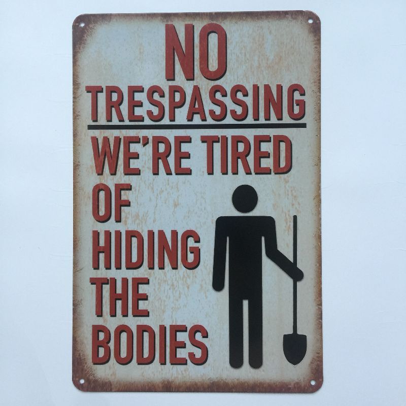 Banners & Signs Party Supplies Party Décor No Trespassing We're Tired ...