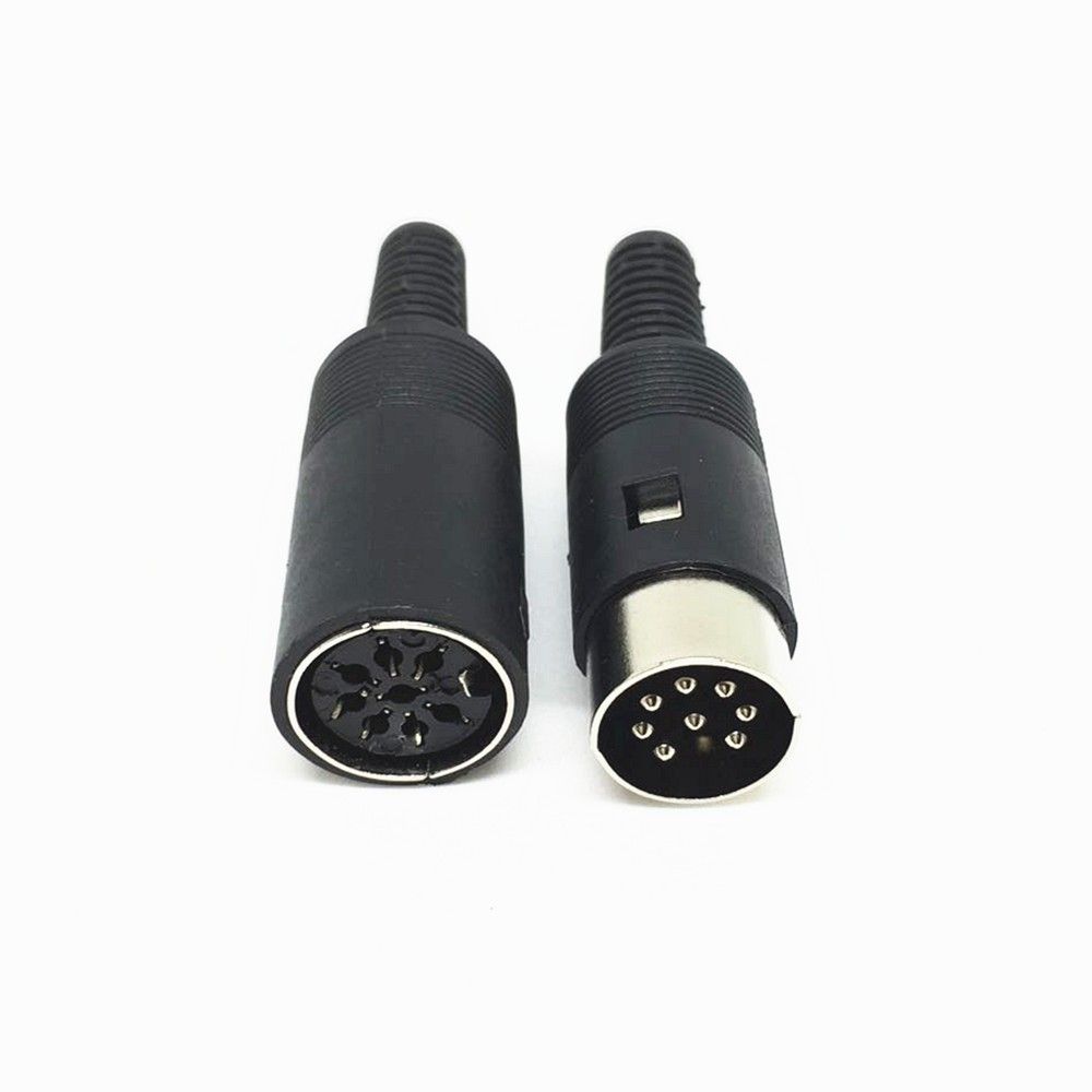 2021 13mm DIN Plug Solder Iron Connector 8 Pin With Plastic Handle Male ...