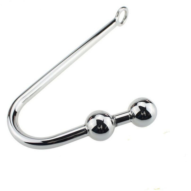 Stainless Steel Double Ball Anal Hook For Adult Novelty Adult Metal ...