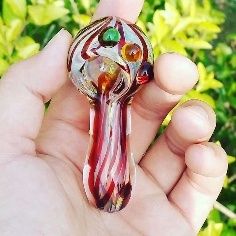 2021 Mini Colorful Tobacco Pipe Thick Glass Pipes Glass Smoking Pipes ...