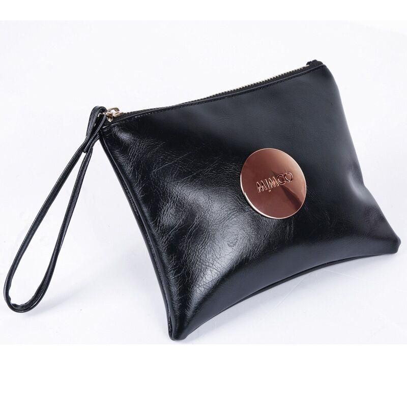 2016 Mimco Medium Pouch Small Black White Large Mimco Patent Leather Wallet Handbag For Women
