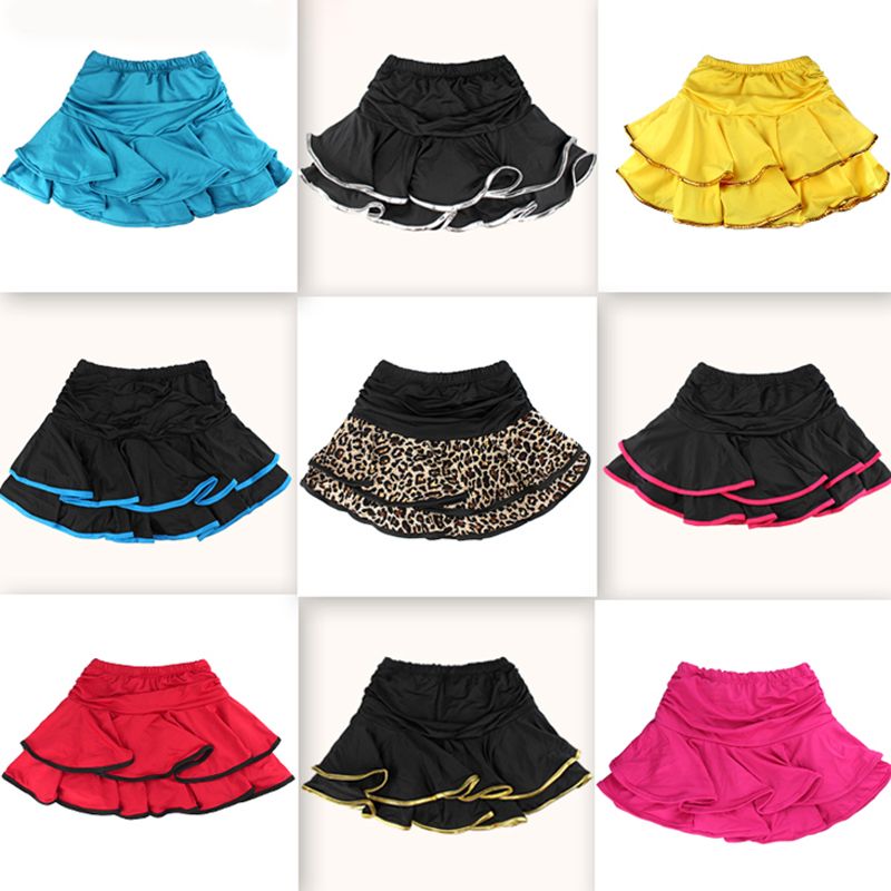 Girls Kids Latin Dance Skirts Ballroom Latin Dance Dress Vestidos De ...