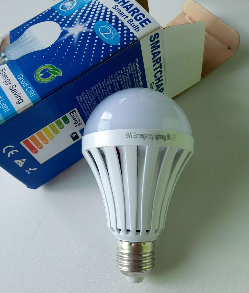 E27 Leb Light Bulbs Intelligent Rechargeable Emergency Light Bulb Lamp ...