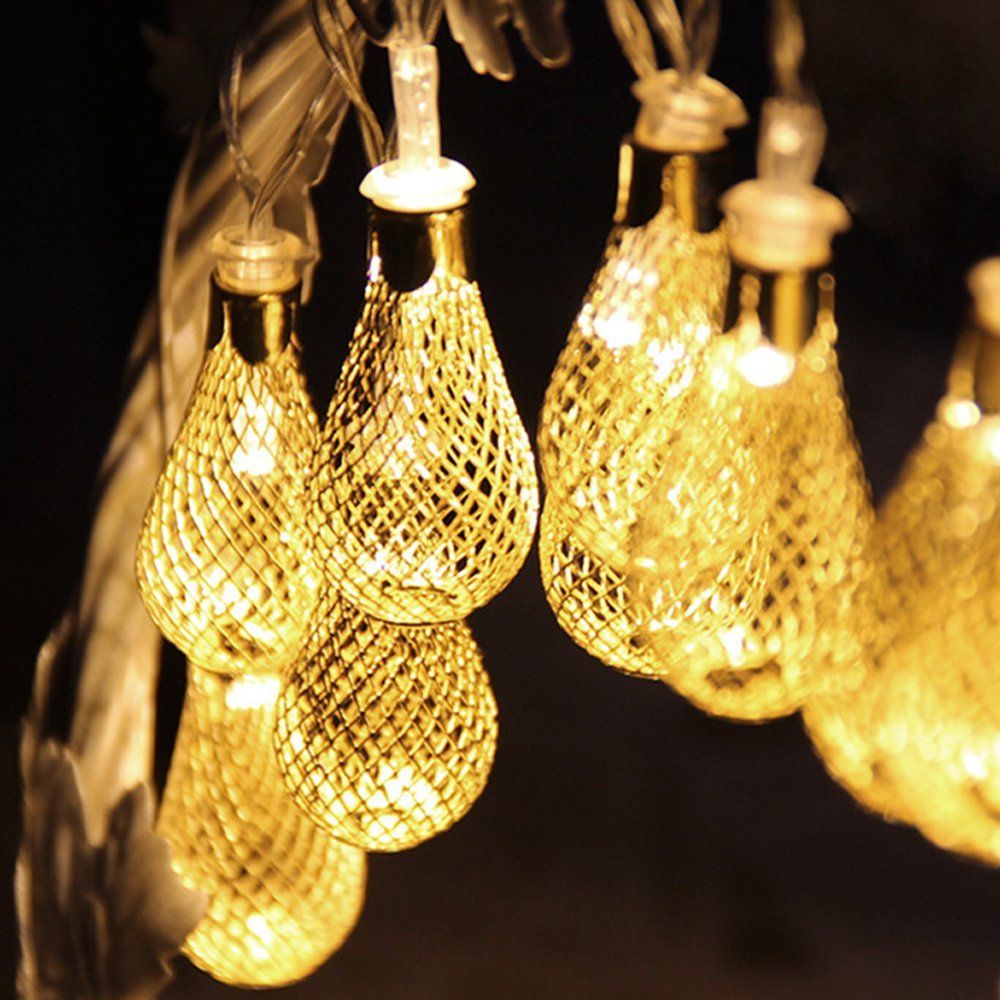 Metal Led Bulbs Golden Drip Lights Led Strings For Indoor Decoration ...