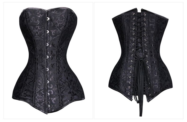 2020 26 Steel Double Boned Overbust Long Torso Corsets Bustiers Waist