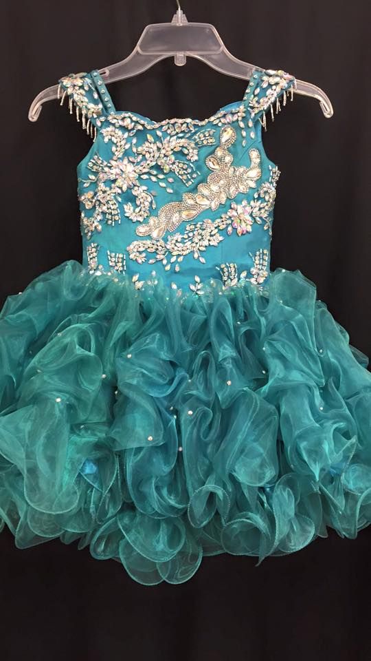 2016 Toddler Pageant Dresses With Beaded Straps And Tiered Skirts Real ...