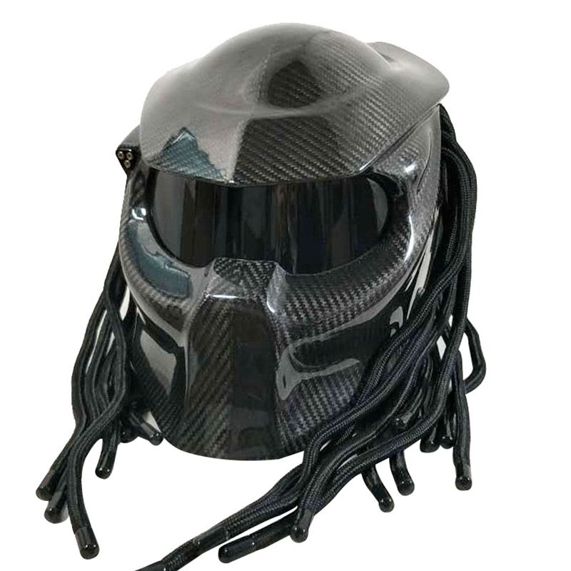 Carbon Fiber Predator Motorcycle Helmet