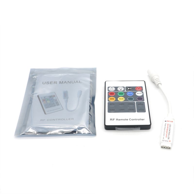 2020 20Key DC5 24V Mini RF Remote Controller For 5050 3528 3014 SMD RGB ...