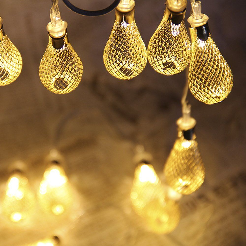 Metal Led Bulbs Golden Drip Lights Led Strings For Indoor Decoration ...