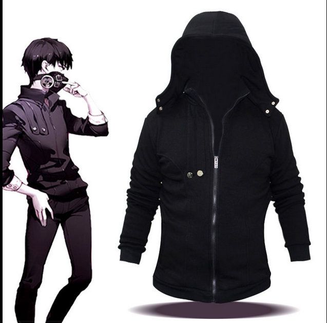Tokyo Ghoul Mens Sweater Japanese Anime Sweater Jacket Zipper Shirt Cbj Hockey Hooded Jackets