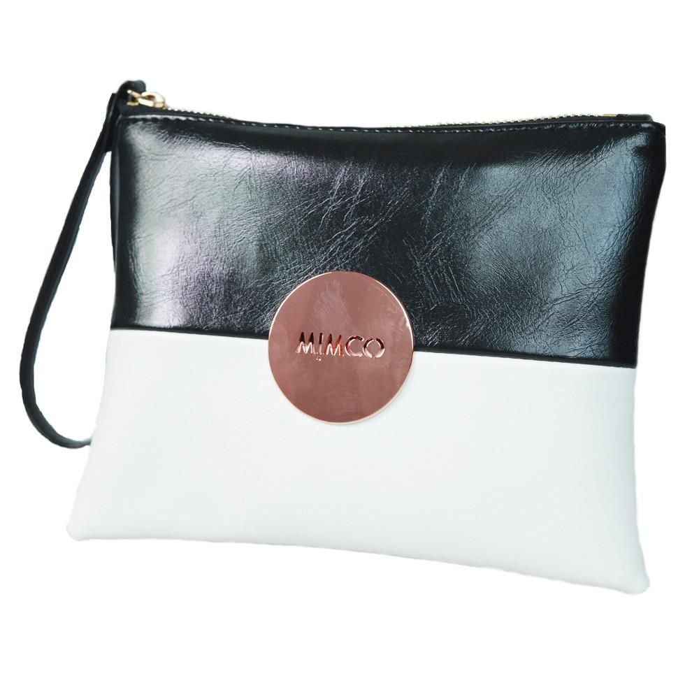 2016 Mimco Medium Pouch Small Black White Large Mimco Patent Leather Wallet Handbag For Women
