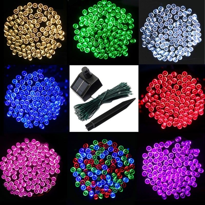 50M 500 LED Solar Powered Fairy Strip Light For Xmas Festival Lights ...