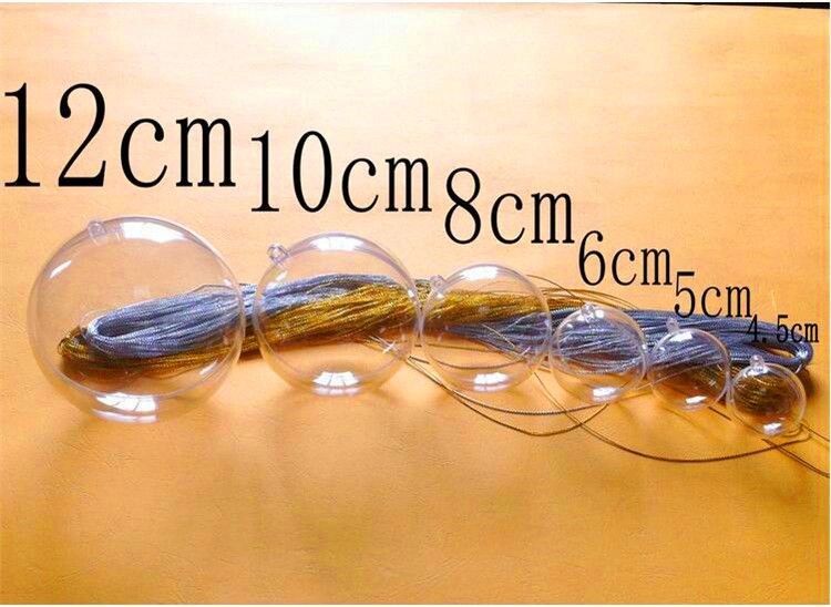 Christmas Decorations Openable Transparent Plastic Christmas Ball ...