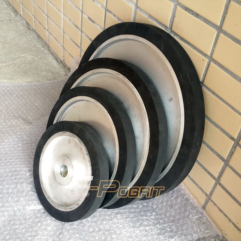 2021 OD 100 350mm Flat Rubber Contact Wheel 25mm Width Sanding Belt ...