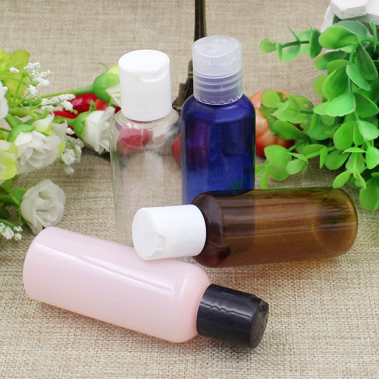50ml Empty Shampoo Plastic Containers With Disc Top Cap,Brown Pet ...