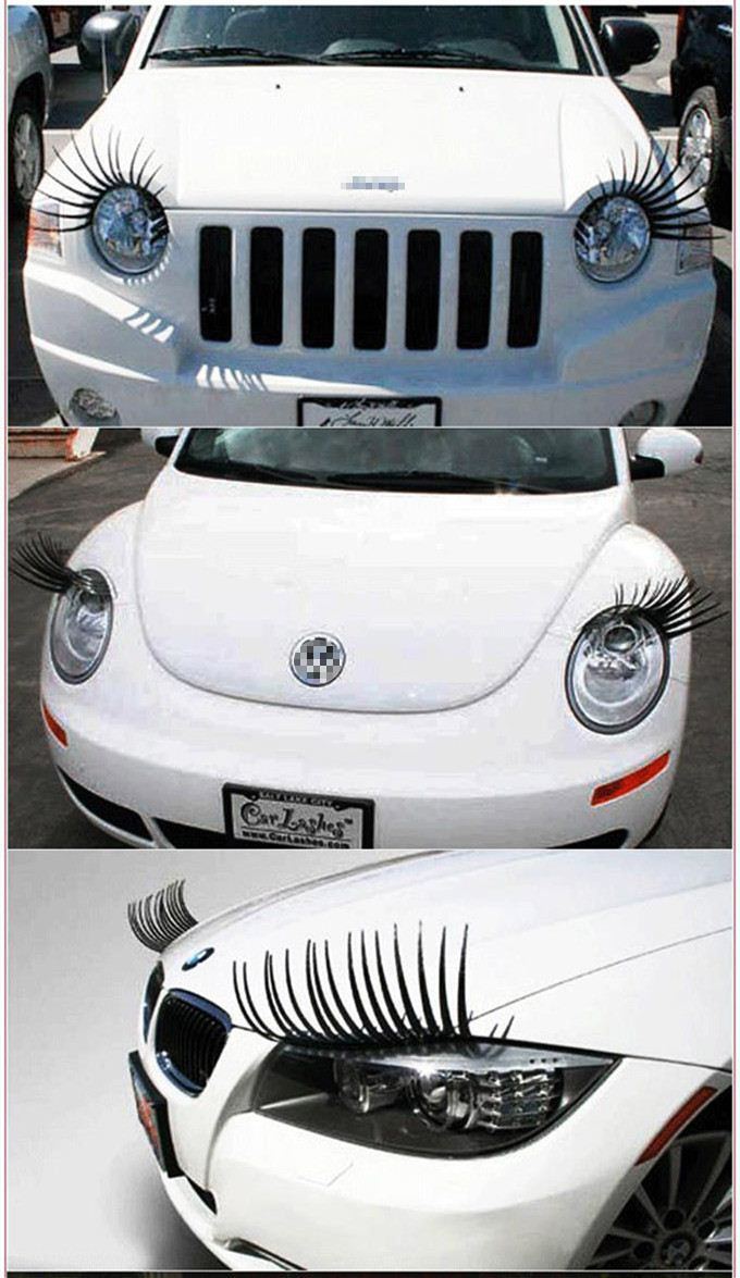 2020 Wholesale Car 3D Charming Eyelashes Sticker Black Auto False Fake ...