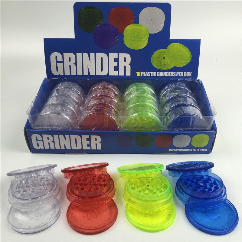 60mm Colorful Plastic Herb Grinder For Smoking Tobacco Grinders With ...