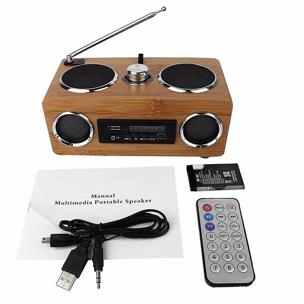 2021 Wireless Bluetooth Multifunctional Bamboo Portable Speaker Bamboo ...