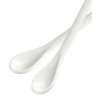 2021 White Porcelain Long Tea Coffee Dessert Spoons Teaspoons 17cm Milk ...