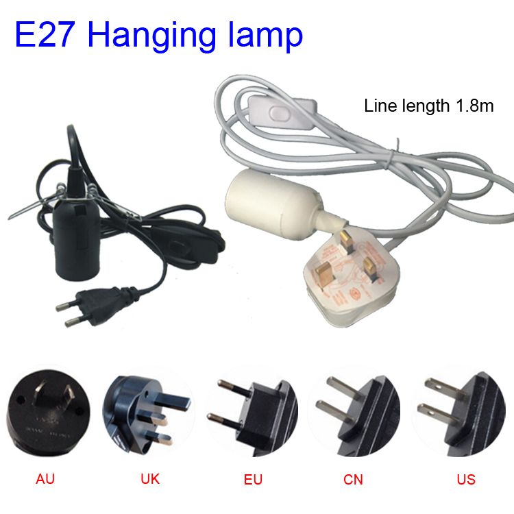 E27 Lamp Holders Sockets For Table Lamps With Clamp And 6ft 180cm US ...