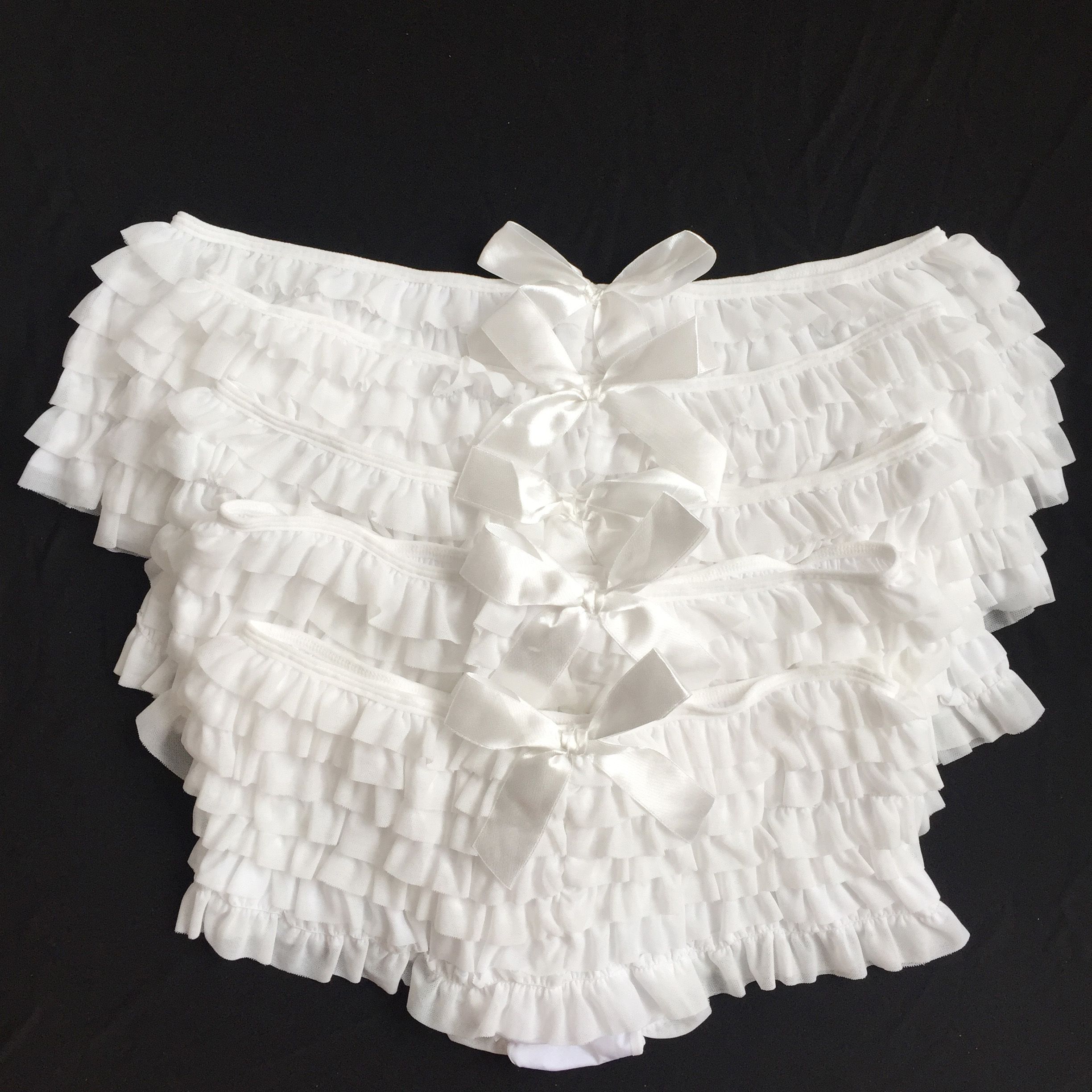 Discount Sexy Adult Women Layered Mesh Ruffled Panties,Sexy Intimates ...