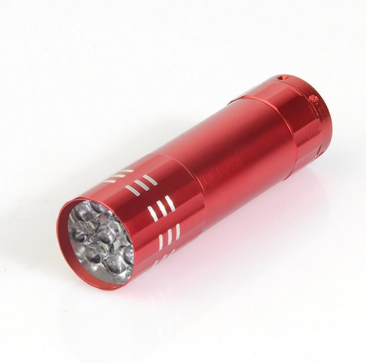 Mini 9 LED Lights Emergency Flashlight Torch Aluminum Alloy Lamp LED ...