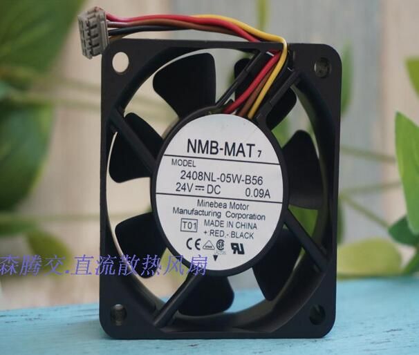 2020 Original NMB MAT 6020 6cm 24V 0.09A 2408NL 05W B56 4 Wire Fan From ...