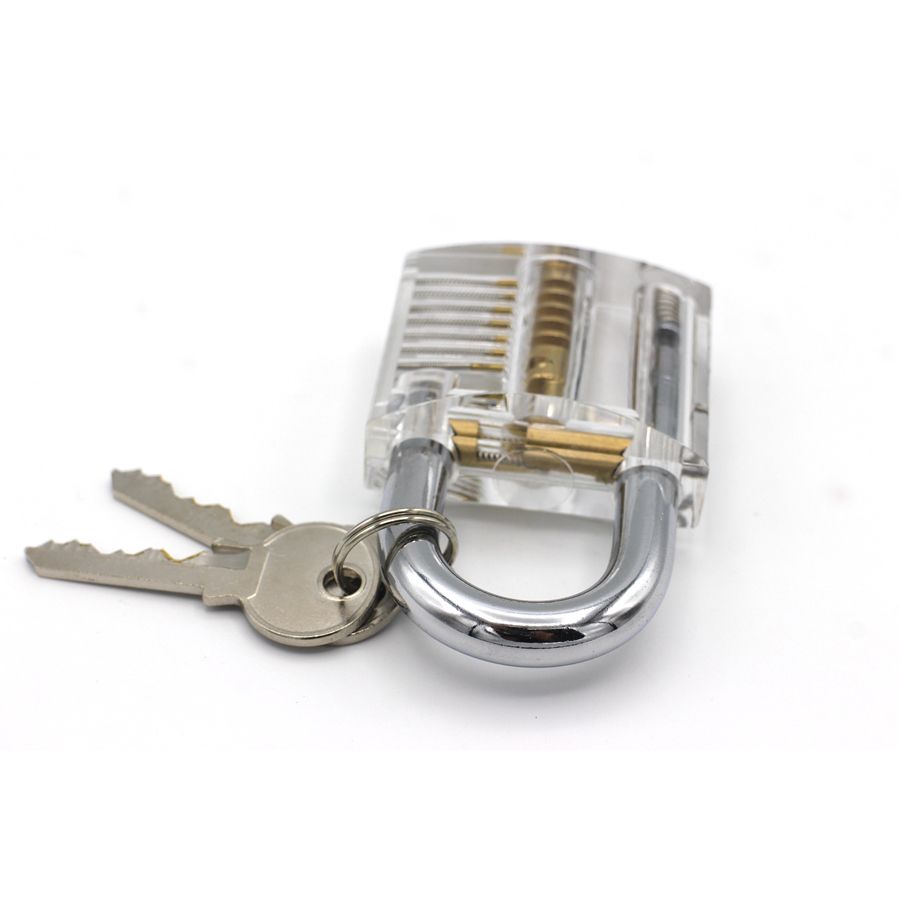 Lockmaster 7 Pins Transparent Cutaway Practice Clear Acrylic Lock ... Lockmaster 7 Pins Transparent Cutaway Practice Clear Acrylic Lock ...