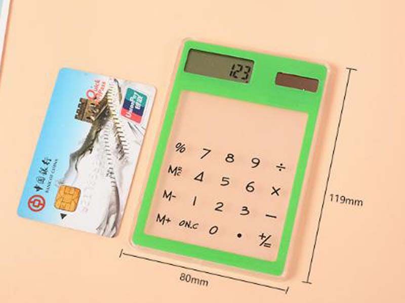 2021 Digit Touch Screen Ultra Slim Transparent Solar Calculator ...
