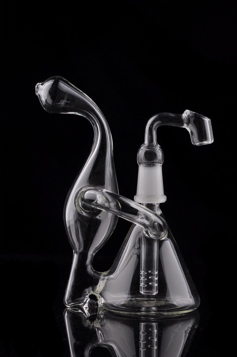 2020 Mini Pocket Glass Bongs Thick Glass Water Pipe Dual Bubble 2 ...