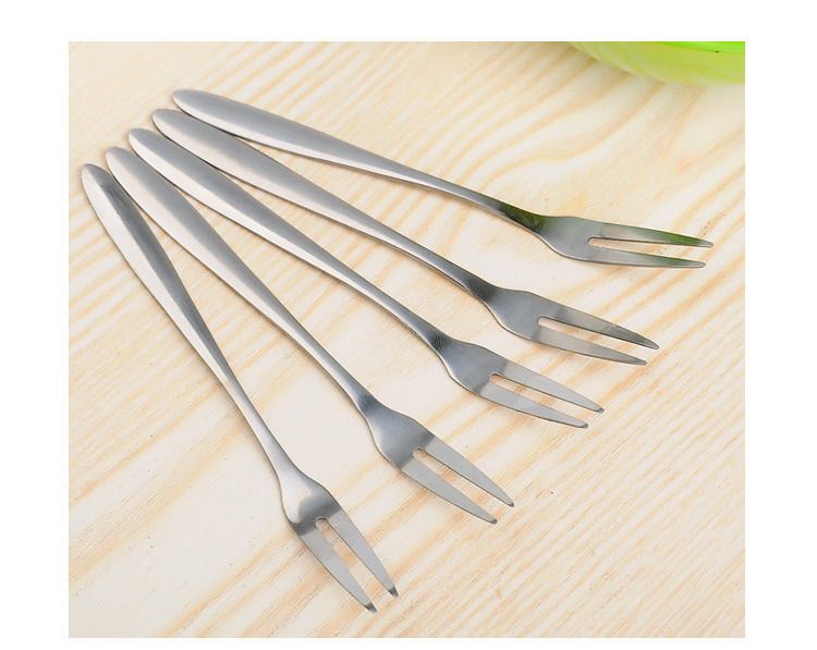Wholesale BRAND Stainless Steel Fruit Fork Two Tooth Dessert Fork ...
