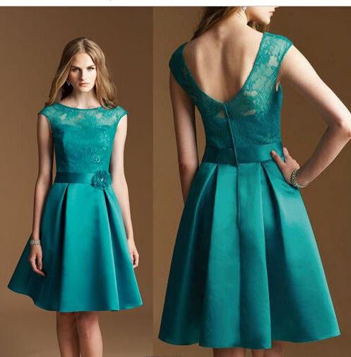 Vestidos Color Azul Turquesa Cortos