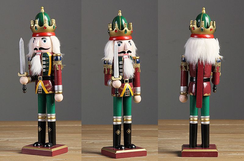 2017 Christmas Wooden Home Decoration Hand Painted Walnut Soldiers ...