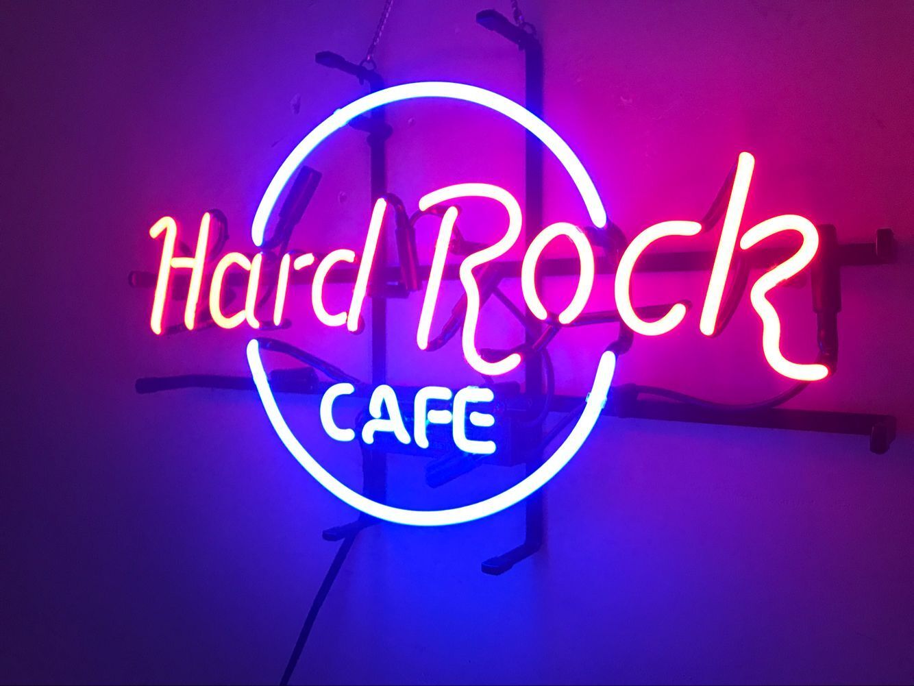 Plaques Panneaux Enseignes Hard Rock Cafe Neon Bouclier 3d Del Lumière Caractères 8 Couleurs