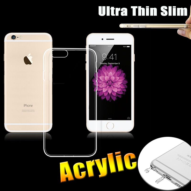 Ultra Slim Acrylic Soft TPU Transparent Clear Silicone Protective Cover ...