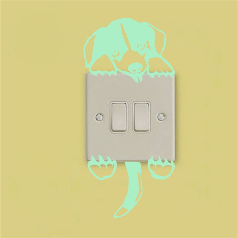 Luminous Wall Switch Sticker Glow In The Dark Vinyl Stickers Home Decor ...