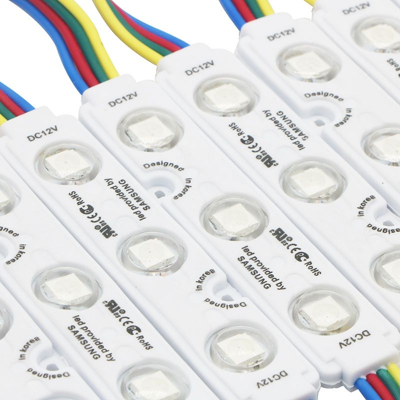 2020 DC12V 5050 3LEDs LED Module 5050 RGB LED Light Injection Lens ...