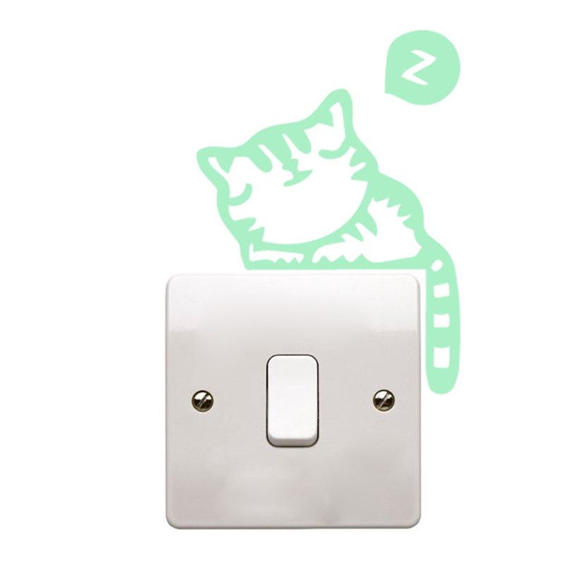 Luminous Wall Switch Sticker Glow In The Dark Vinyl Stickers Home Decor ...