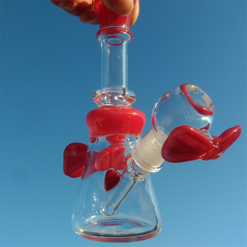 2021 Bong Oil Rigs Glass Bongs Dab Rig Rigs Oil Dab With Bowknot Cute ...