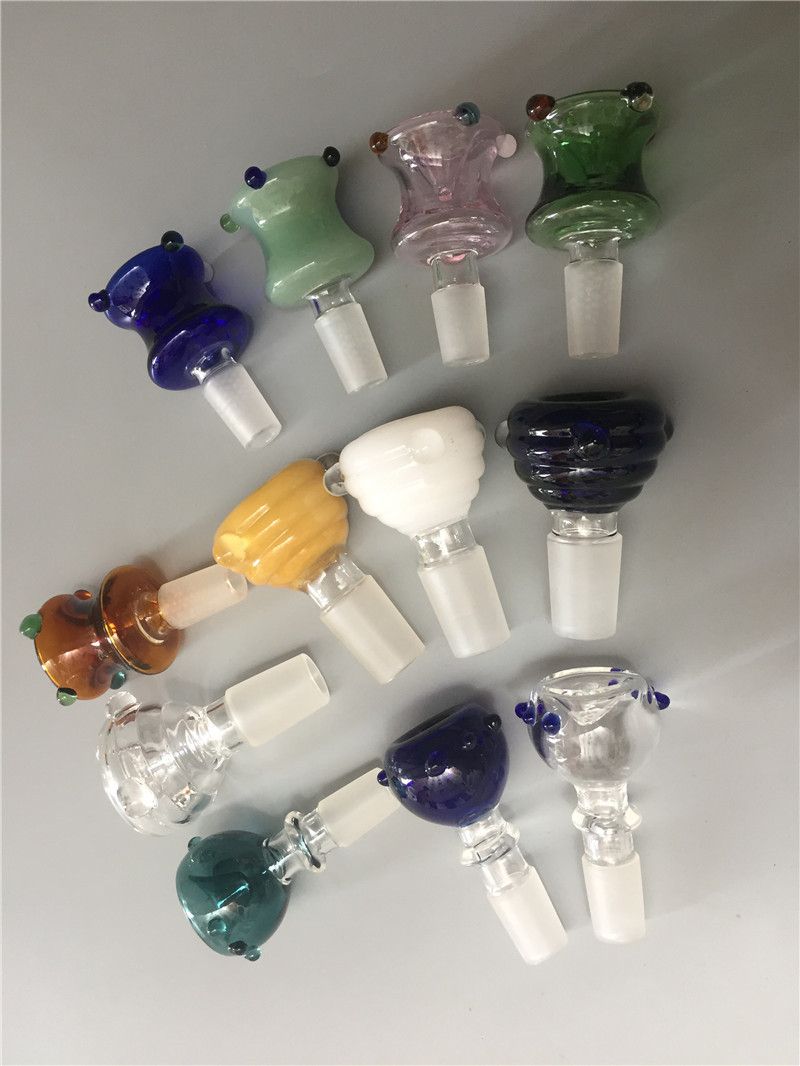 2021 Male 14mm 18mm Glass Bowl Pieces For Bongs Bowl With Thick Silde ...